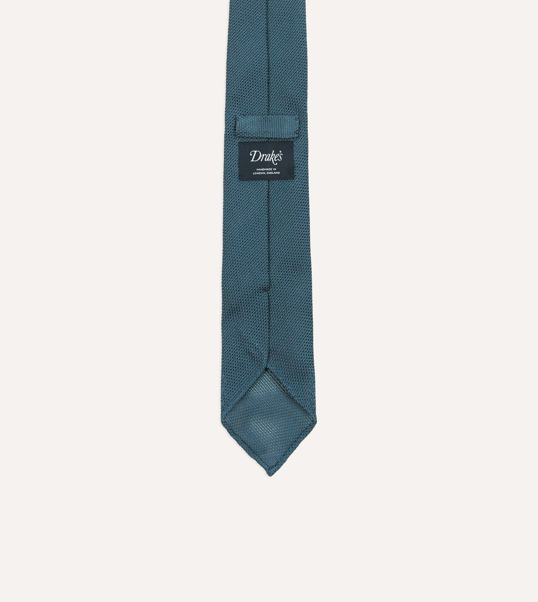 Sky Blue Fine Woven Grenadine Silk Hand Rolled Tie – Drakes