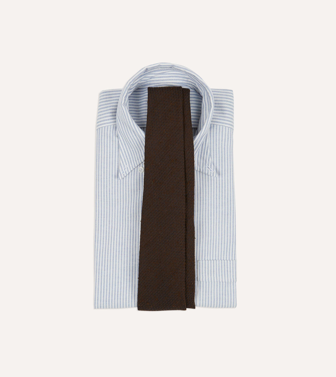 Brown Shantung Silk Hand-Rolled Tie – Drakes