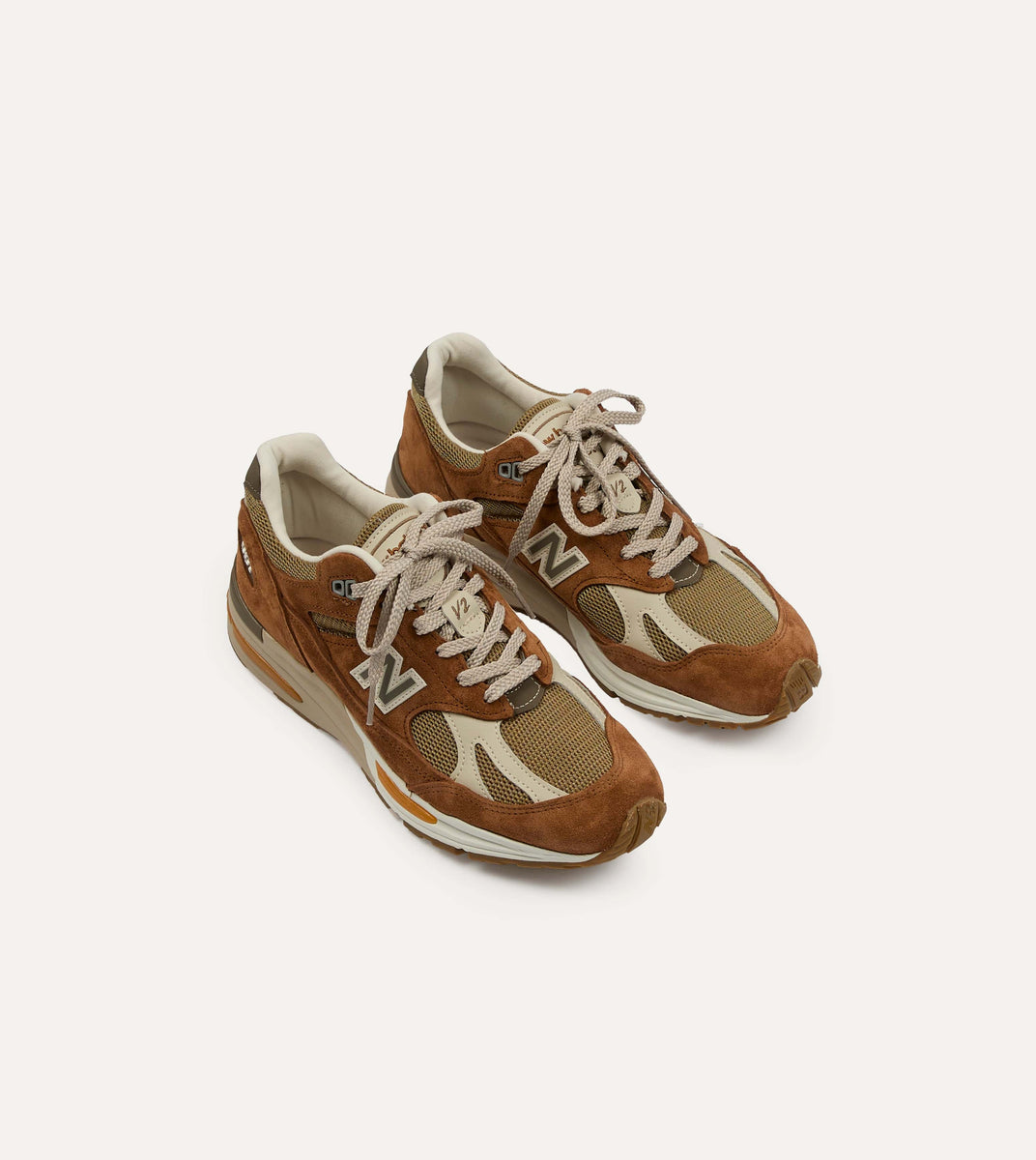 New Balance ‘Iconic Influences’ Caramel Café Made in UK 991v2 Trainers ...