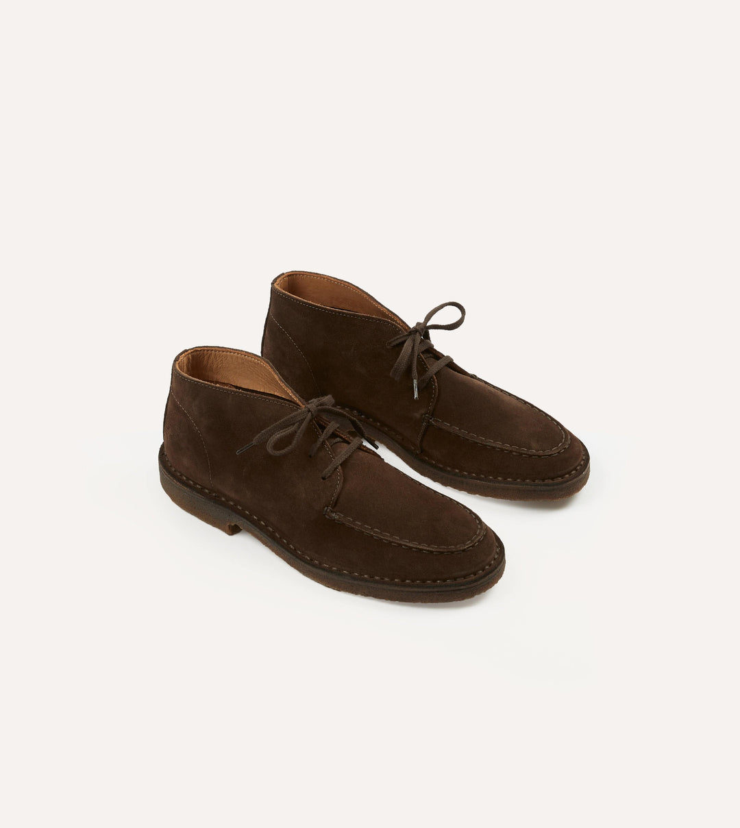 Crosby Moc-Toe Chukka Boot Brown Suede – Drakes