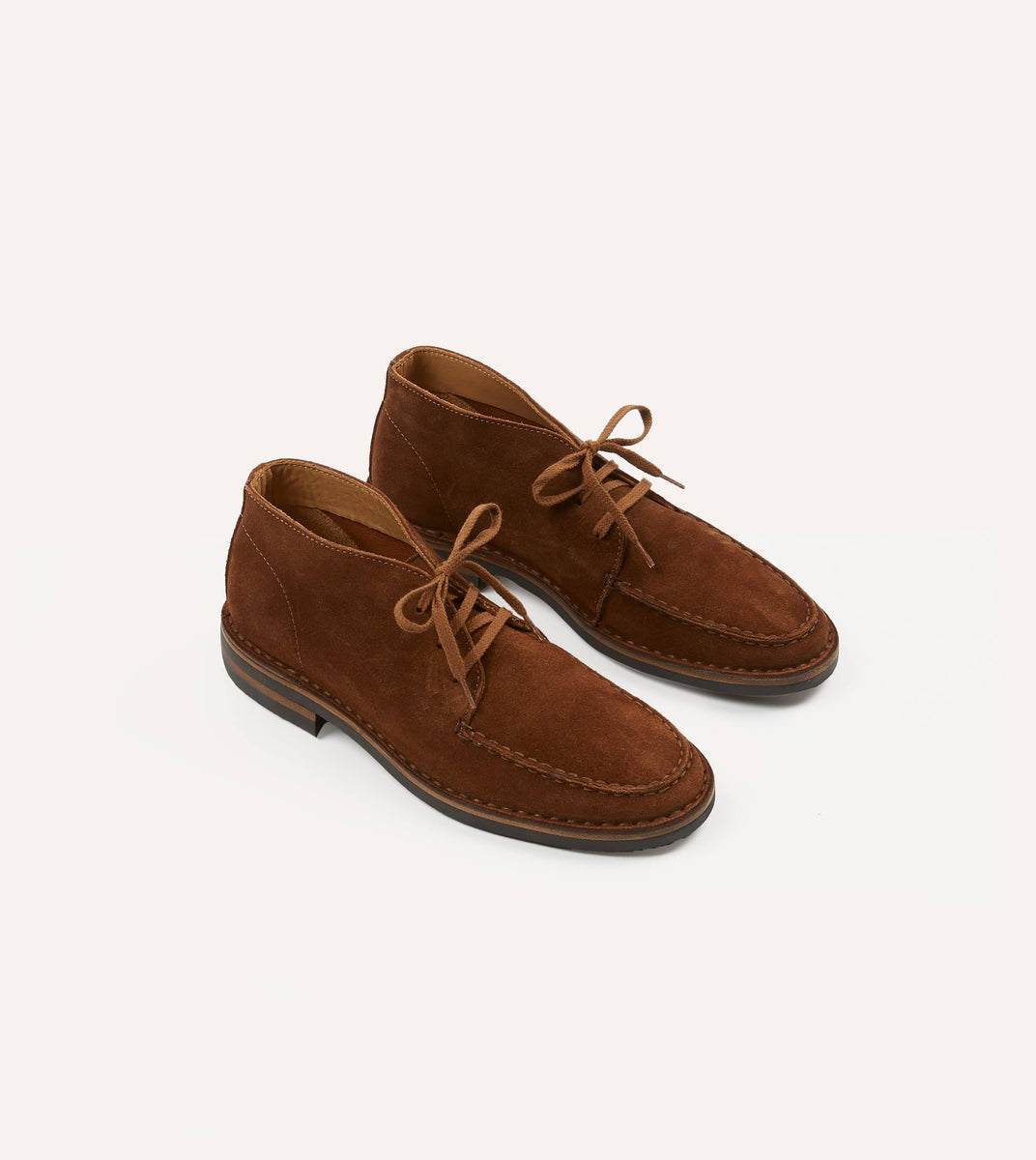 Crosby Moc-Toe Chukka Boot Light Brown Roughout Suede with Rubber Sole ...