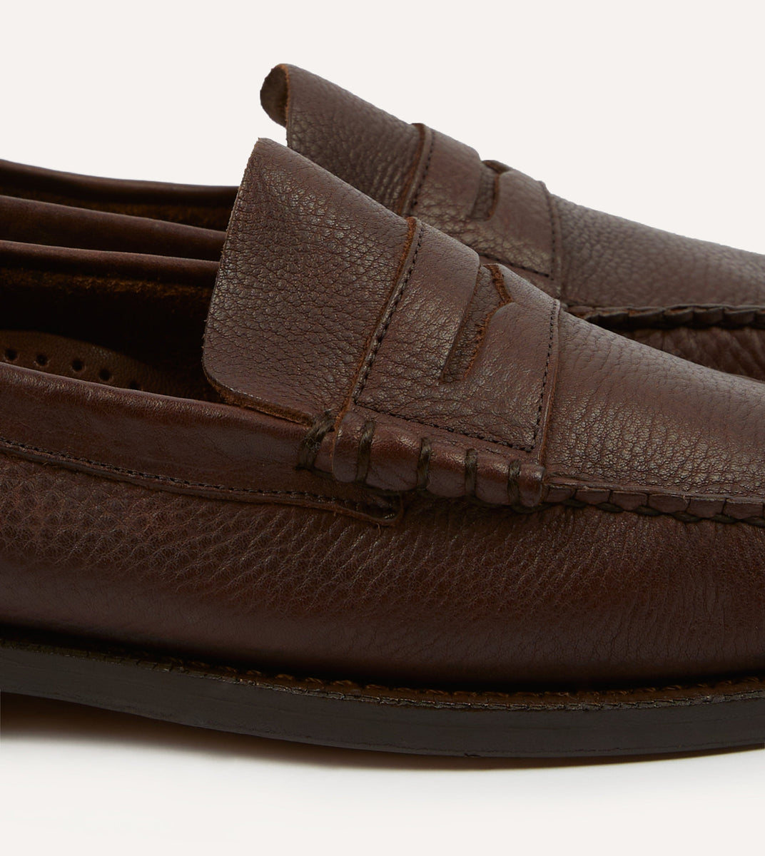 Drake's by Sebago Citysides Dan Bison Leather Loafer – Drakes