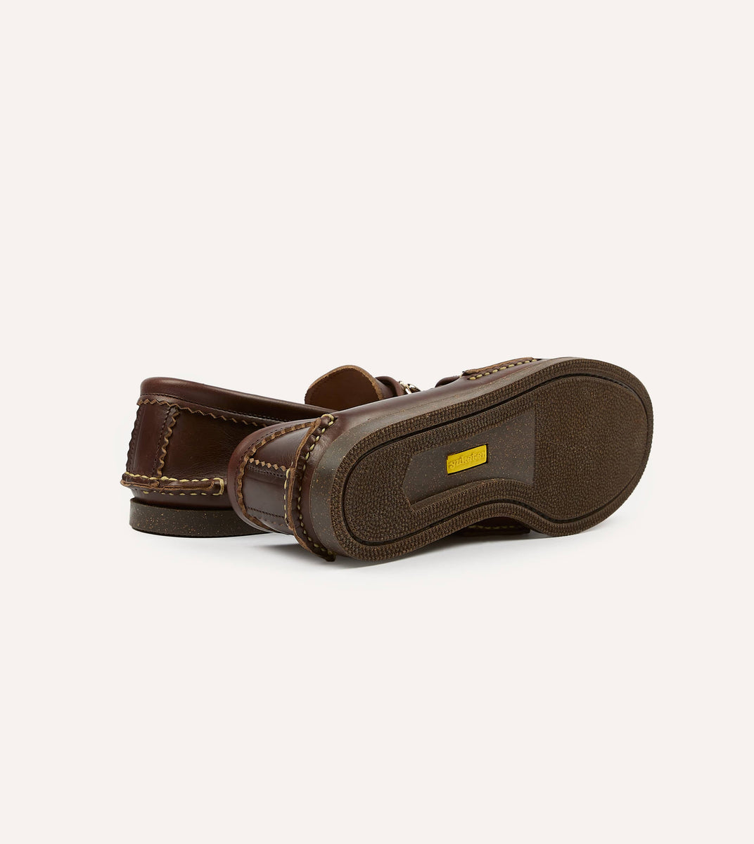 Yuketen Brown Leather Bit Loafer with Camp Sole – Drakes