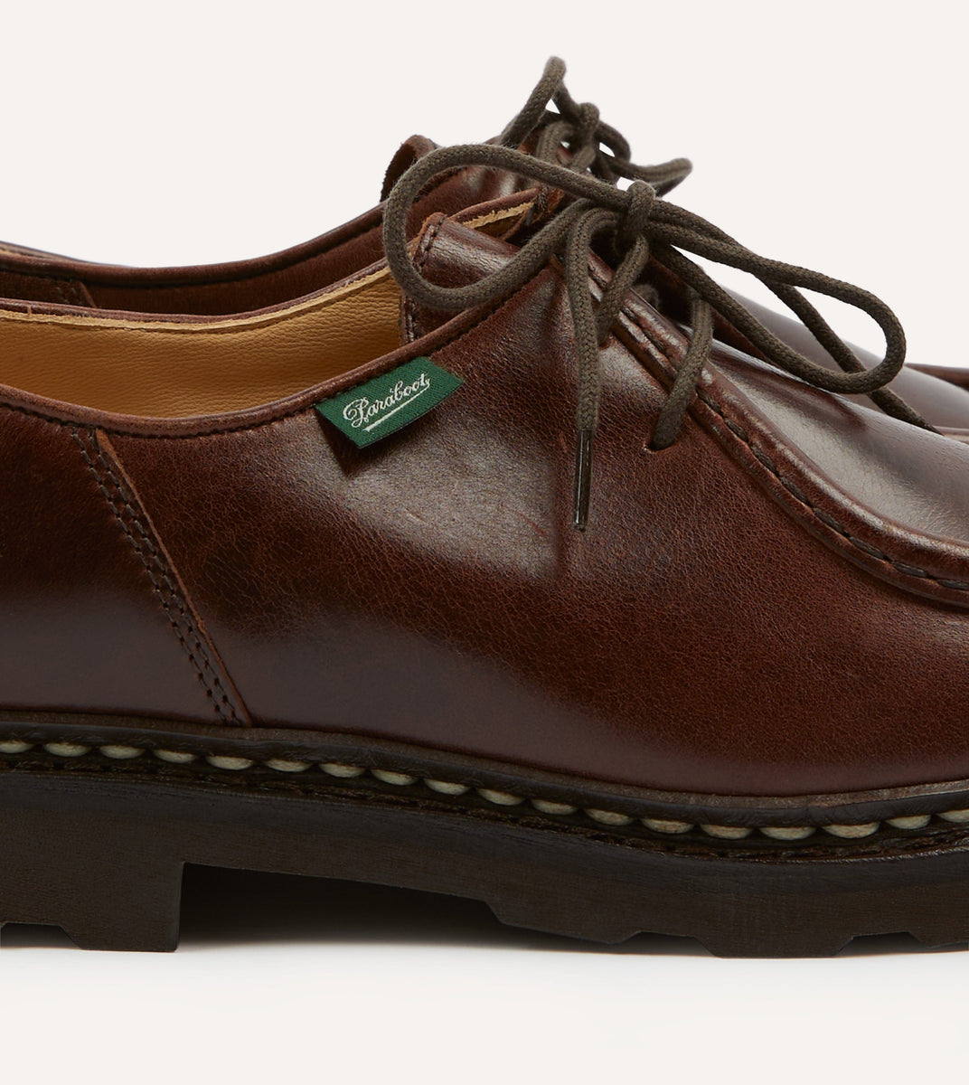 Paraboot Michael Brown Leather Derby Shoe – Drakes