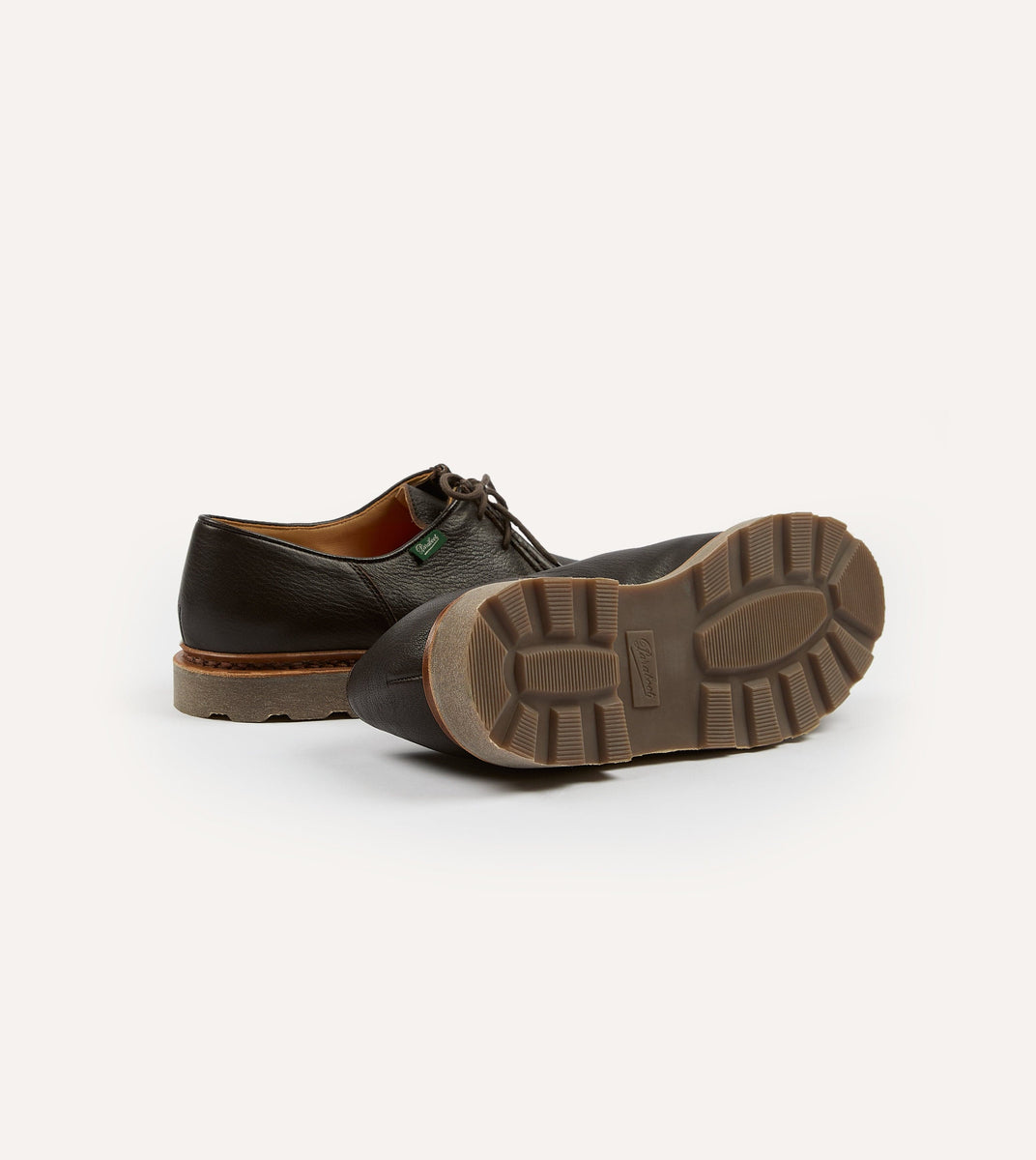 Paraboot Michael Marron Deer Leather Derby Shoe – Drakes