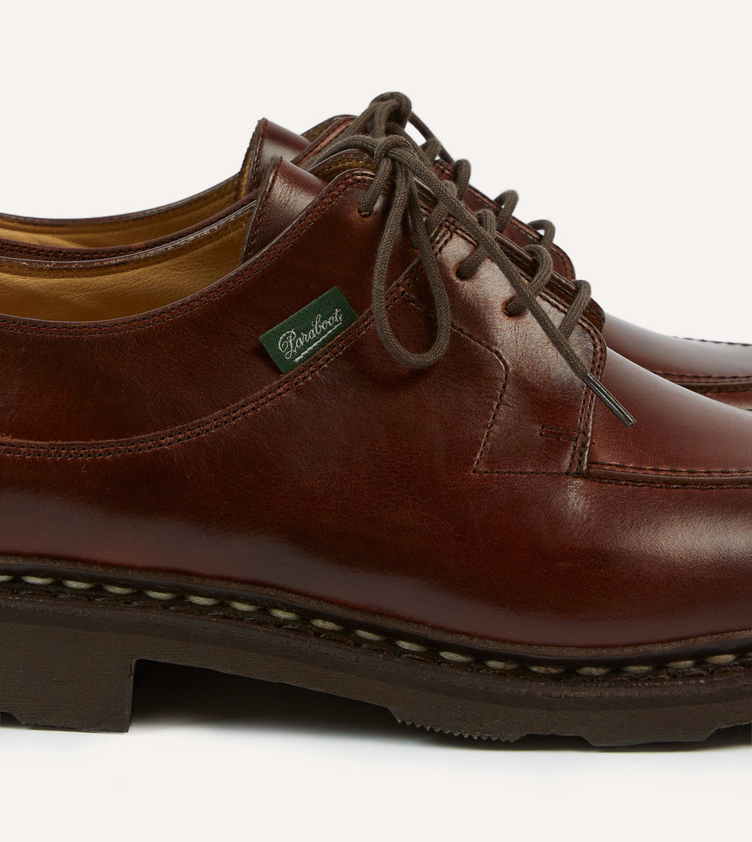 Paraboot Avignon Brown Leather Derby Shoe – Drakes