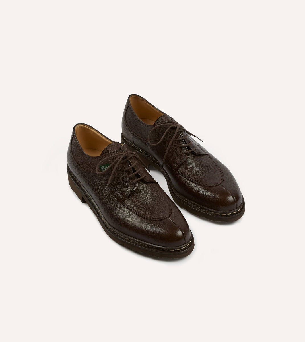 Paraboot Avignon Moka Brown Leather Derby Shoe – Drakes