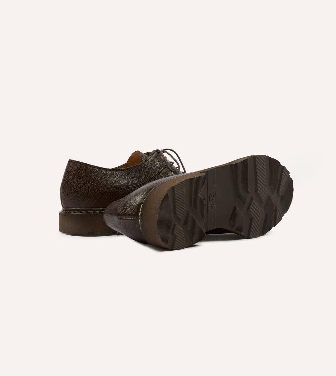 Paraboot Avignon Moka Brown Leather Derby Shoe – Drakes