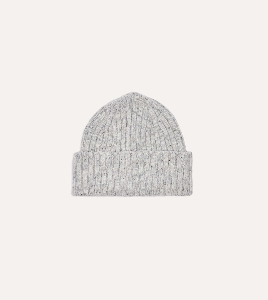Light Grey Donegal Ribbed Merino Knit Cap – Drakes