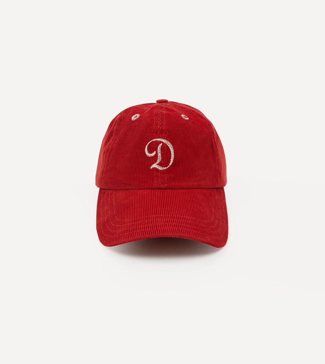 Red 'D' Emblem Cotton Corduroy Baseball Cap – Drakes