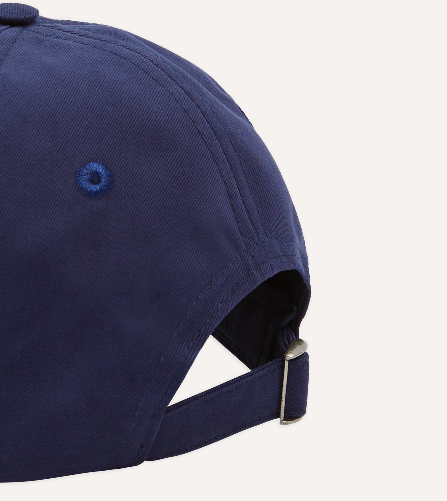 Navy Pigeon Flag Emblem Cotton Twill Baseball Cap – Drakes