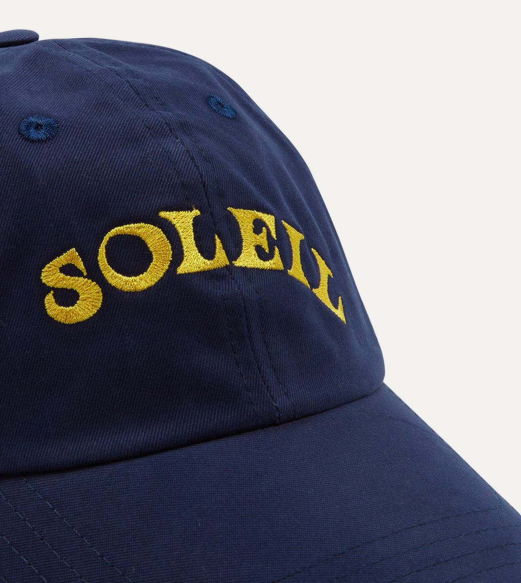 Navy Soleil Cotton Twill Baseball Cap – Drakes