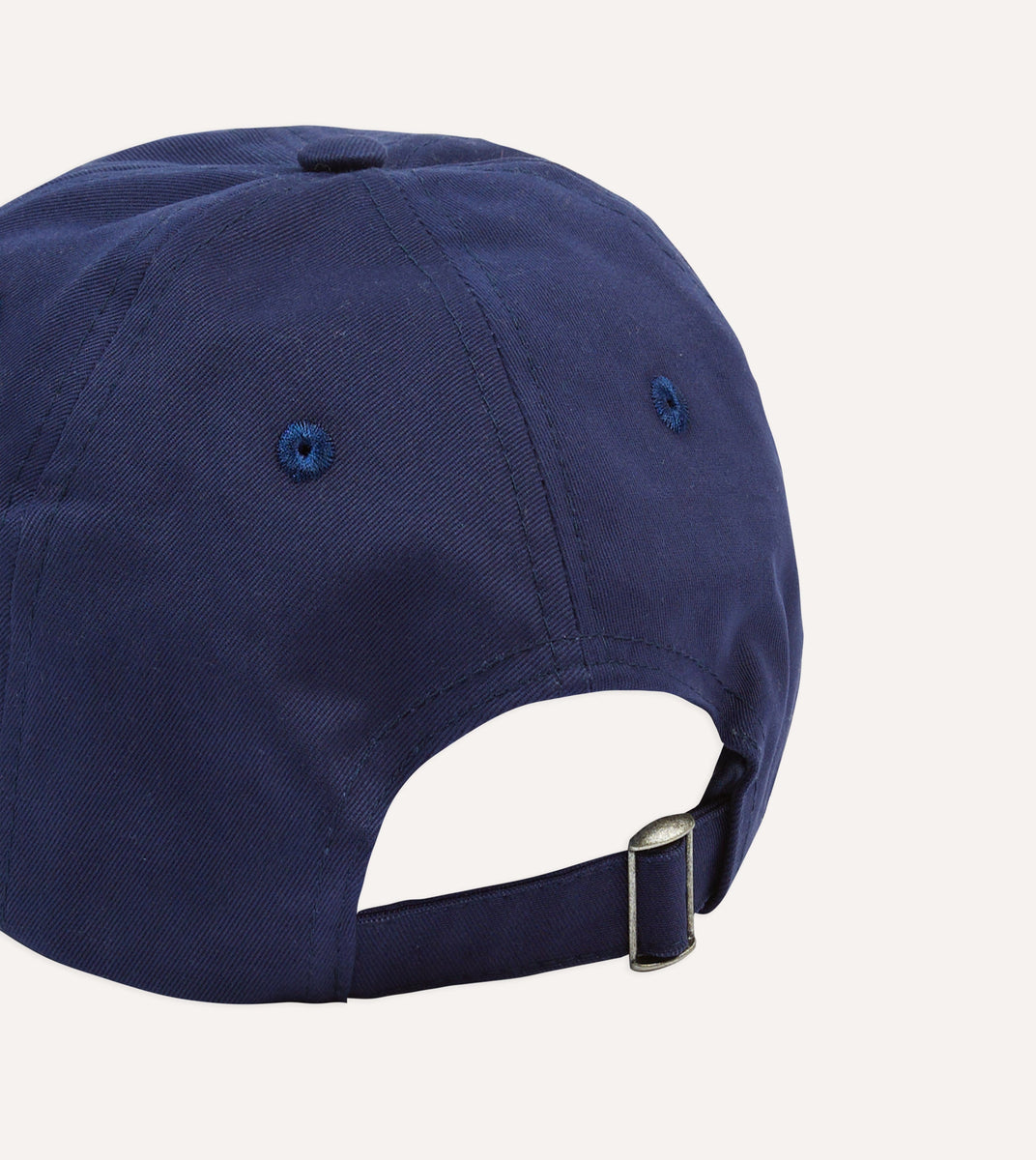Navy Chainstitch 'D' Cotton Twill Baseball Cap – Drakes