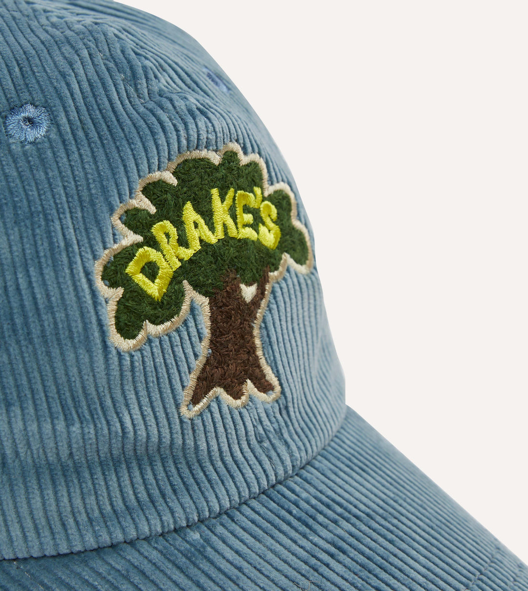 Blue Tree Emblem Cotton Corduroy Baseball Cap – Drakes