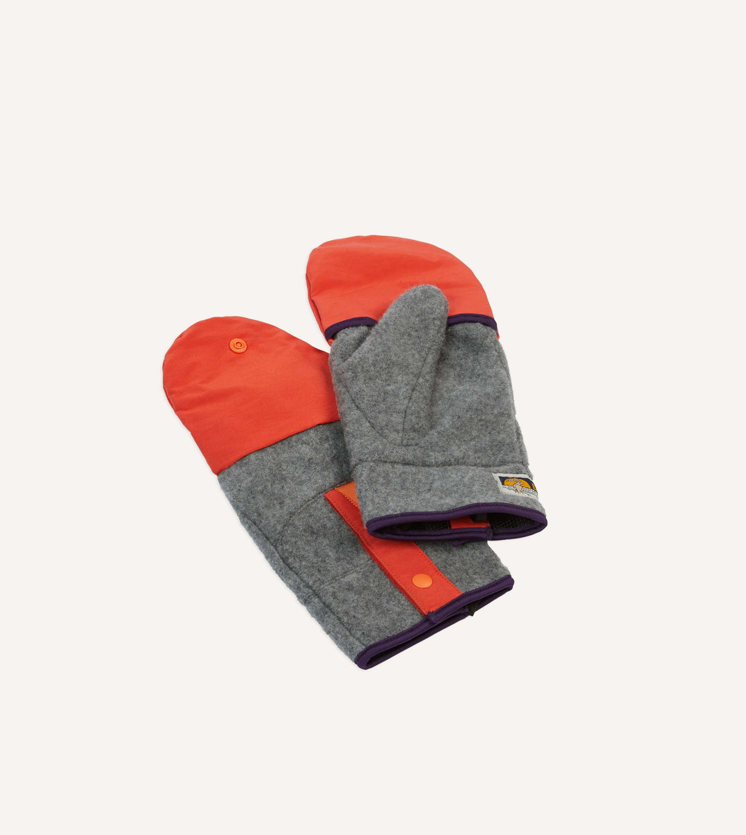 Elmer Grey and Orange Eco Cover Fleece Mitten – Drakes