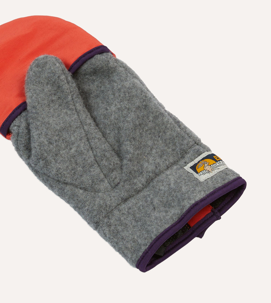 Elmer Grey and Orange Eco Cover Fleece Mitten – Drakes