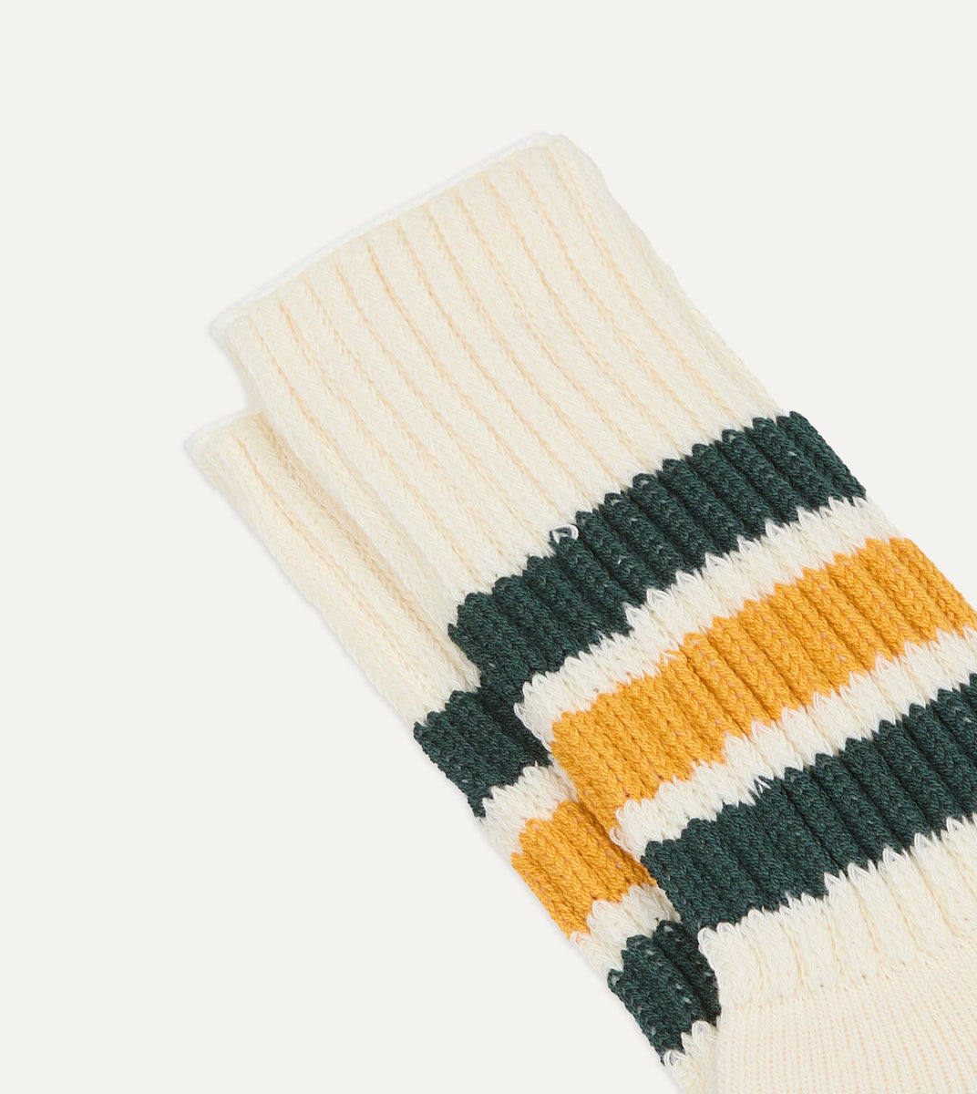 RoToTo Green and Yellow Cotton Crew Socks – Drakes