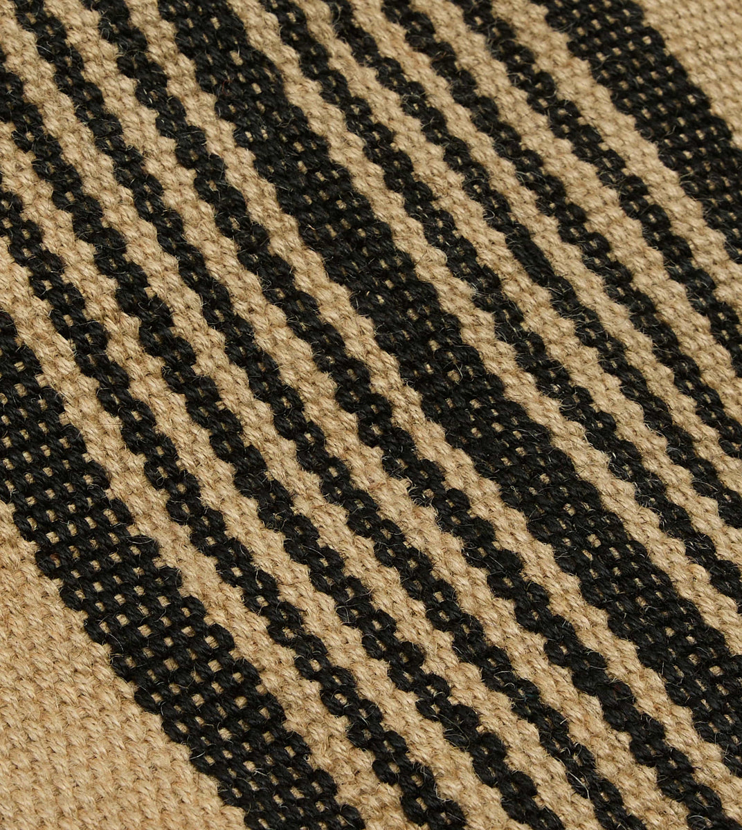 Black and Beige Maison Bengal Extra Large Jute Poresh Tote Bag – Drakes