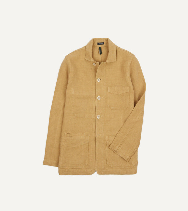 Sand Linen Five-Pocket Chore Jacket – Drakes