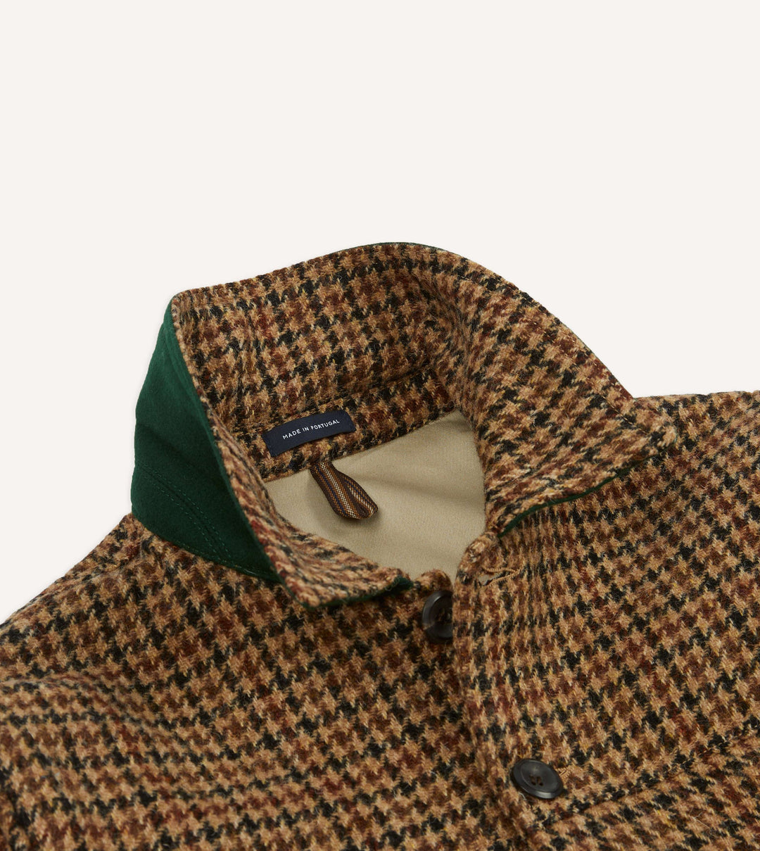 Houndstooth Check Harris Tweed Donkey Jacket – Drakes