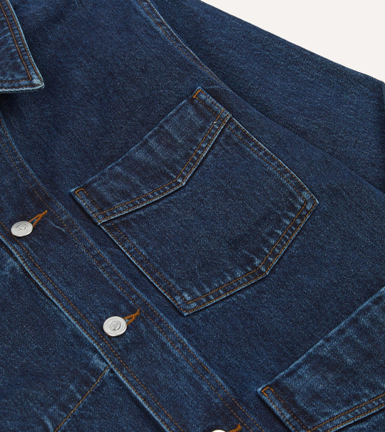 Stone Wash Denim Work Jacket – Drakes