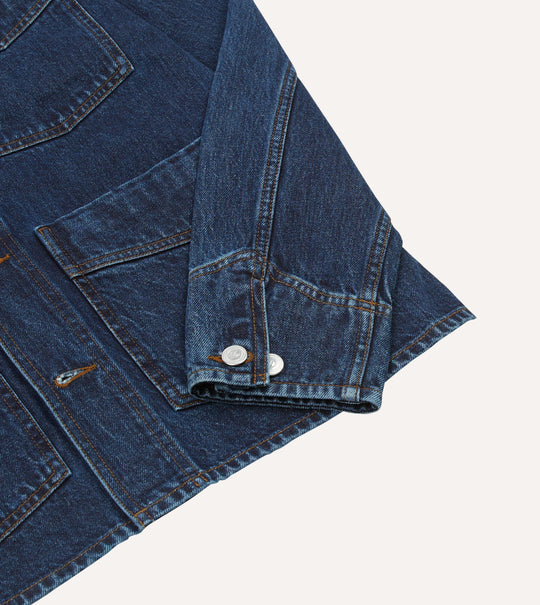 Stone Wash Denim Work Jacket – Drakes