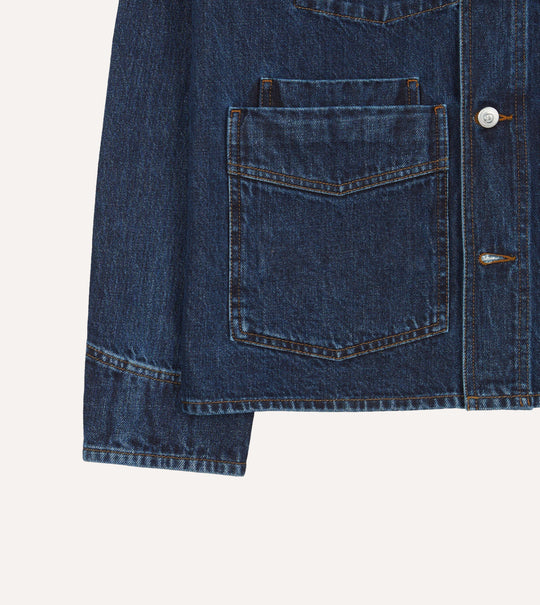 Stone Wash Denim Work Jacket – Drakes