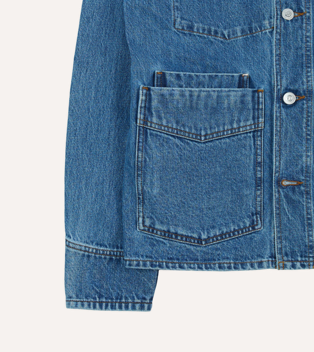 Bleach Wash Denim Work Jacket – Drakes