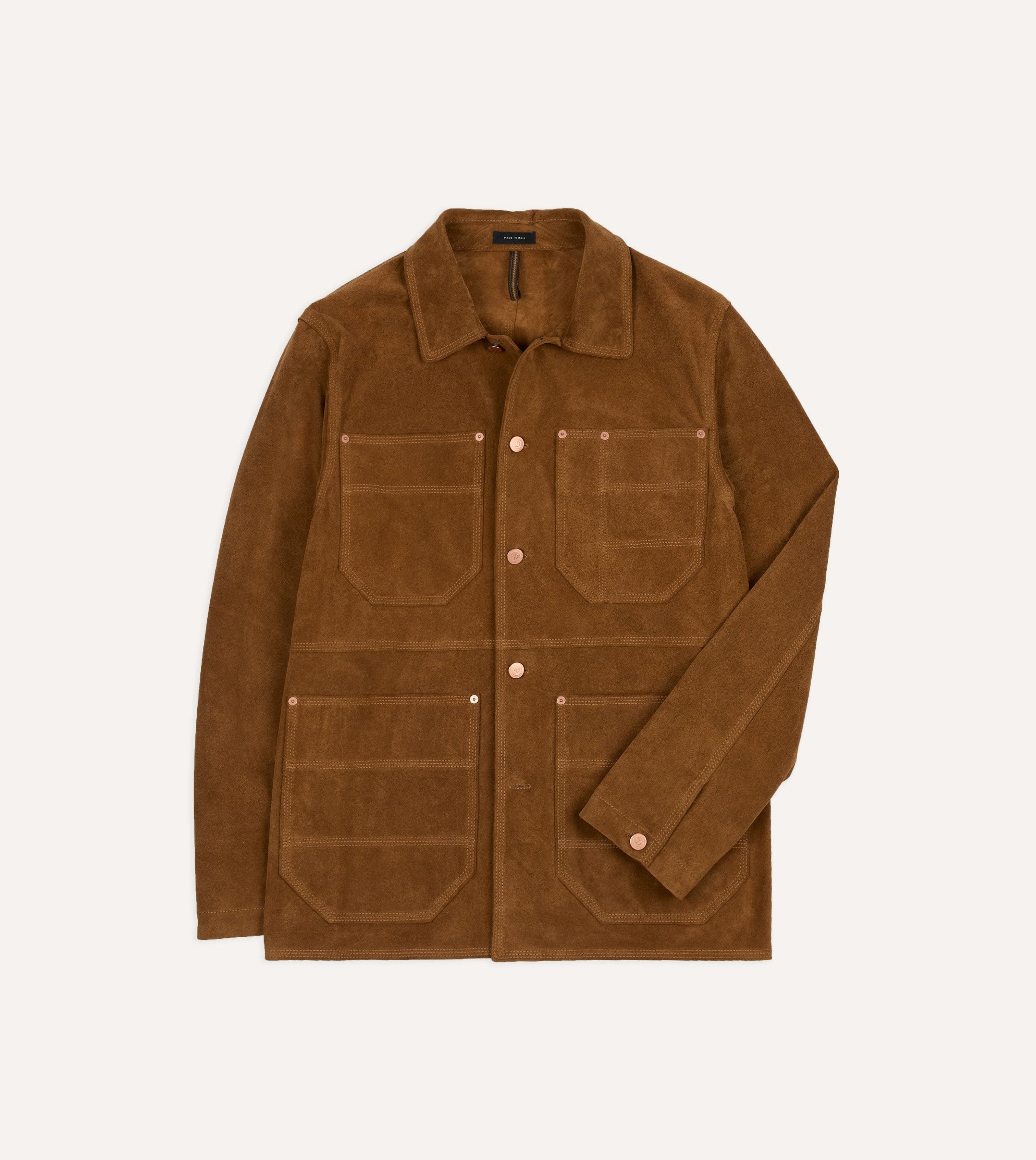 Tobacco Suede Welder Jacket – Drakes