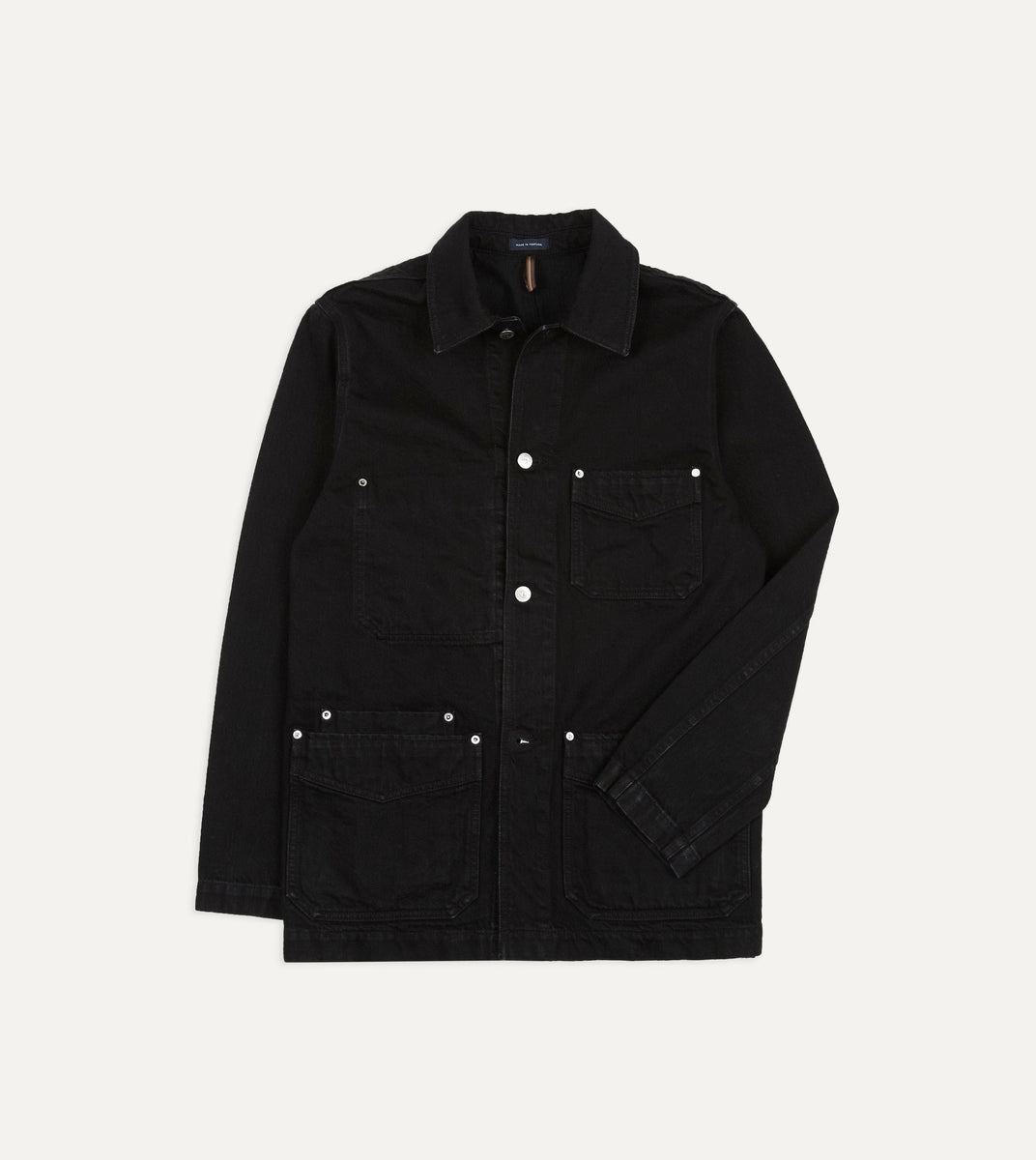 Black Selvedge Denim Five-Pocket Chore Jacket – Drakes