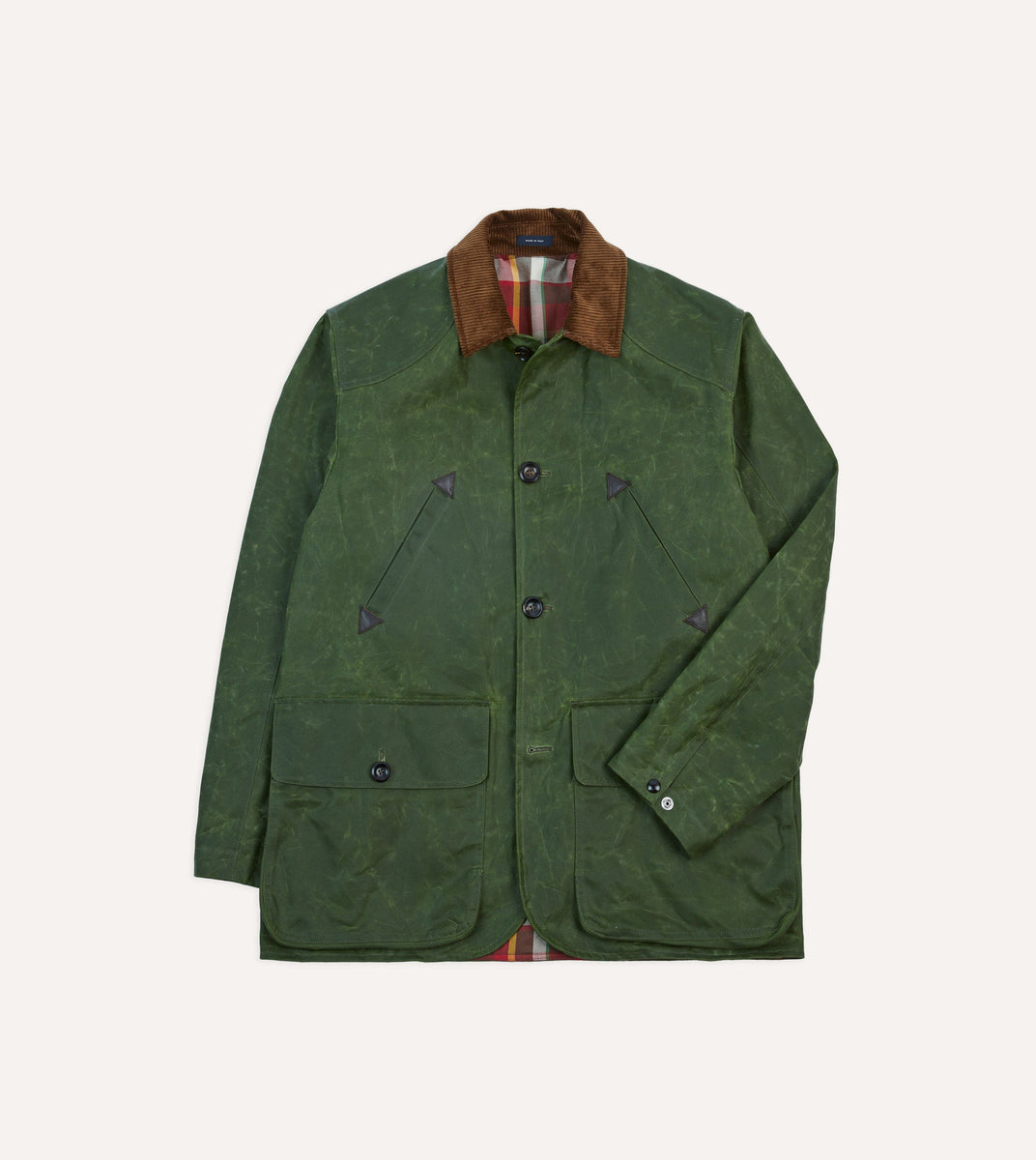 Green Waxed Cotton Barn Jacket – Drakes