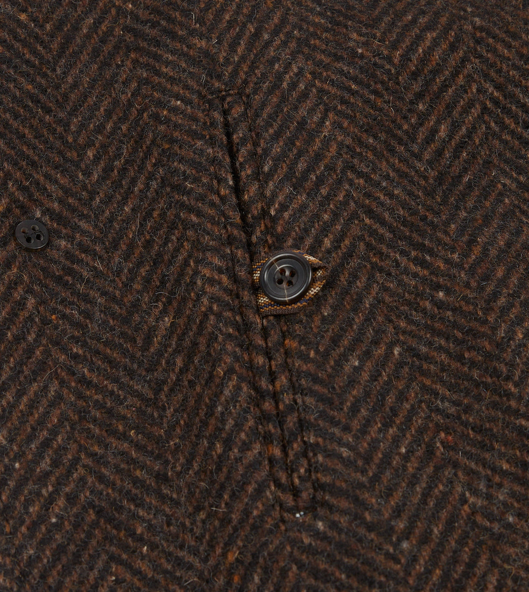 Brown Herringbone Wool Raglan Coat – Drakes