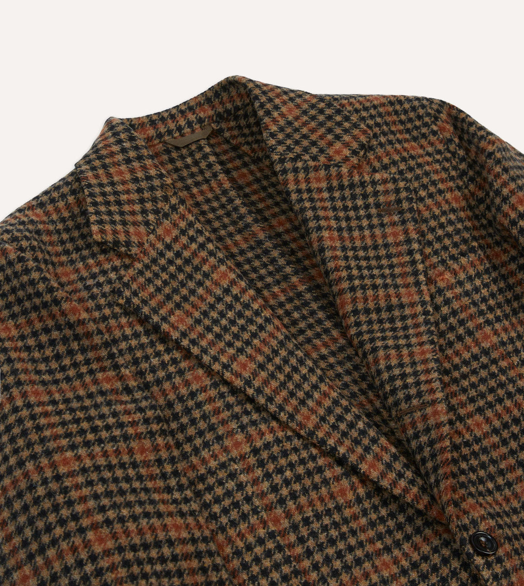 Rust Houndstooth Check Tweed Blazer – Drakes