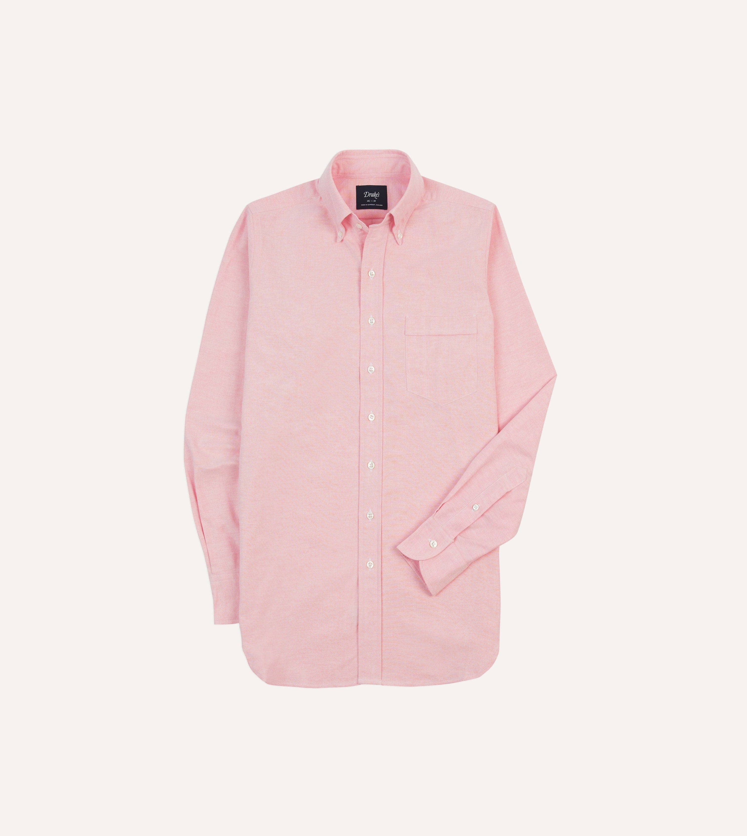 Bright Pink Cotton Oxford Cloth Button-Down Shirt – Drakes
