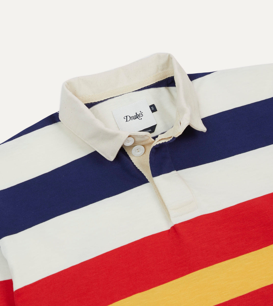 Multi Stripe Flamé Cotton Rugby Shirt – Drakes