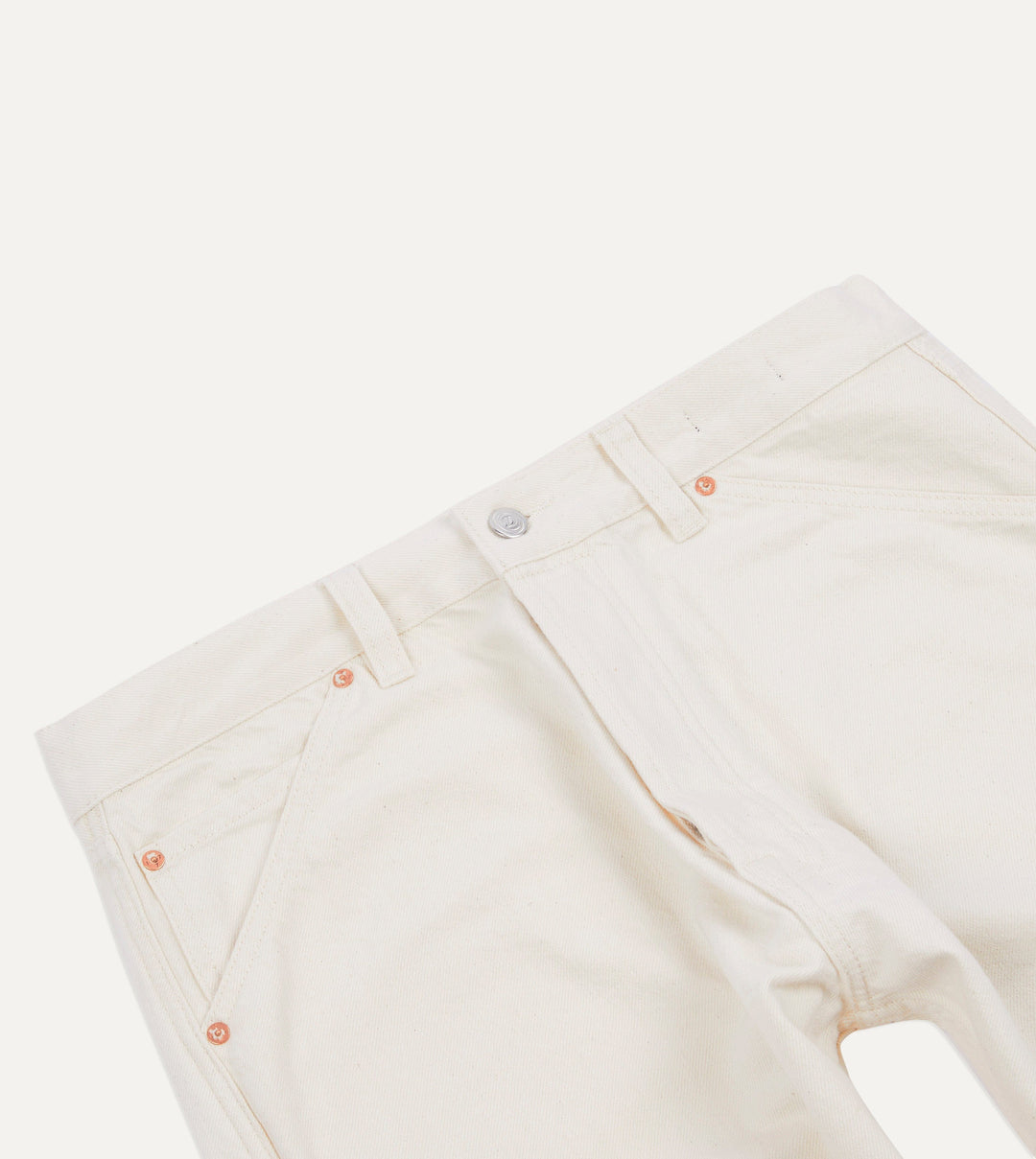 Ecru 12.7oz Selvedge Denim Tonal Stitch Five-Pocket Jeans – Drakes