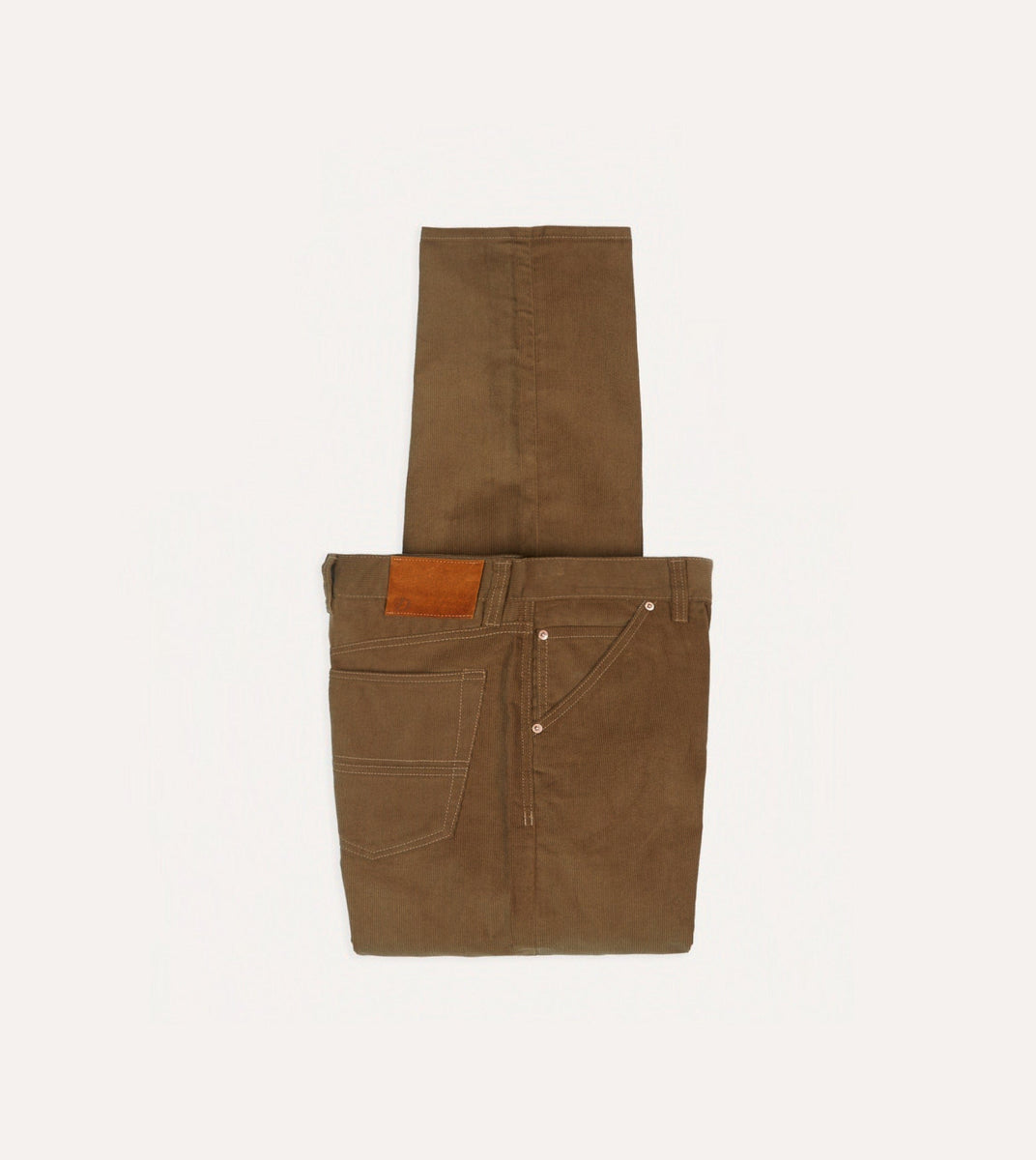 Tan Japanese Selvedge Needlecord Five-Pocket Trousers – Drakes