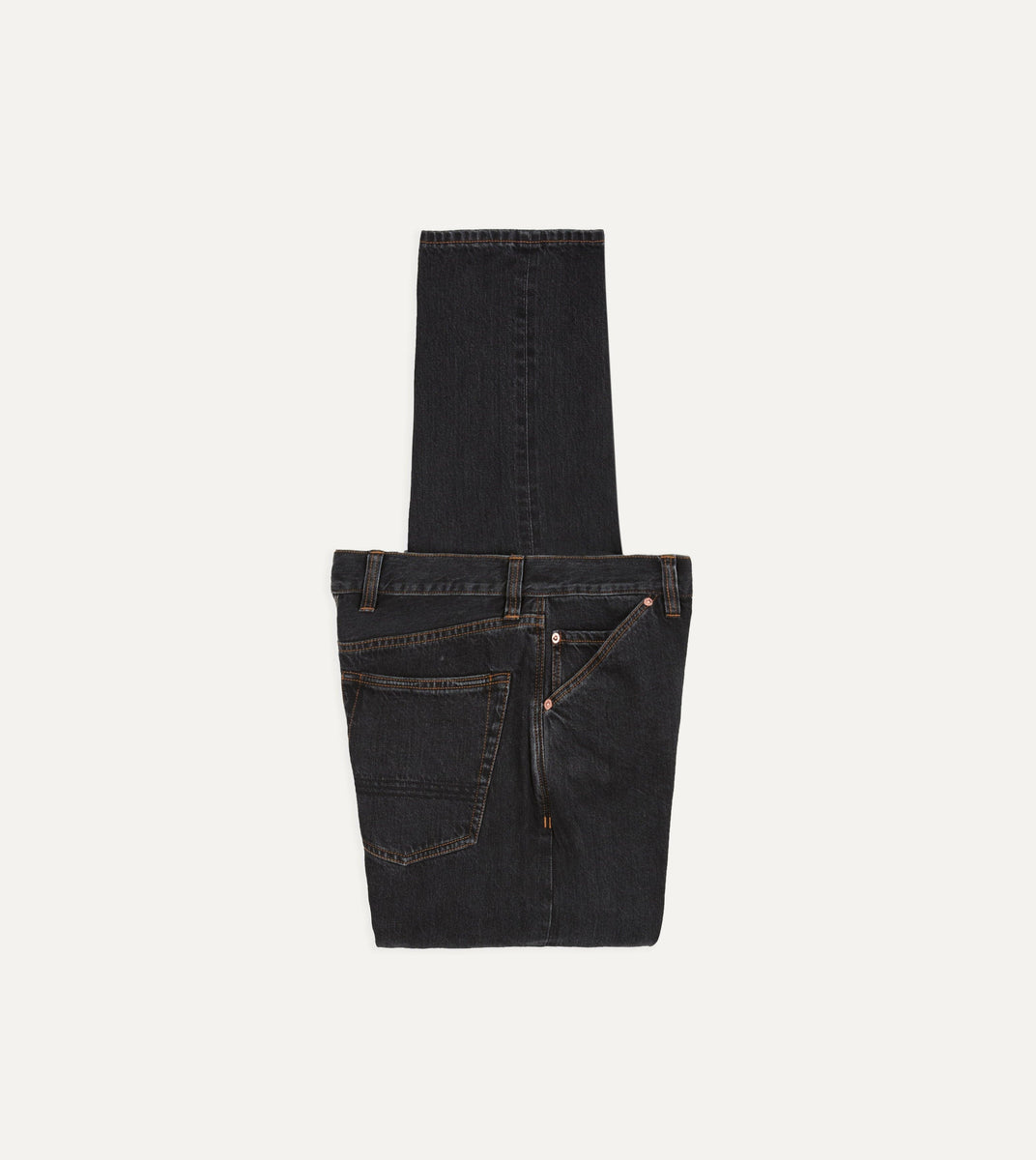 Charcoal 12.3oz Japanese Selvedge Denim Five-Pocket Jeans – Drakes