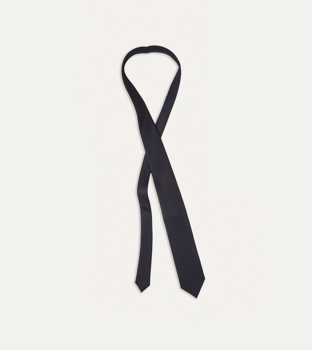 Navy Silk Twill Tipped Tie – Drakes