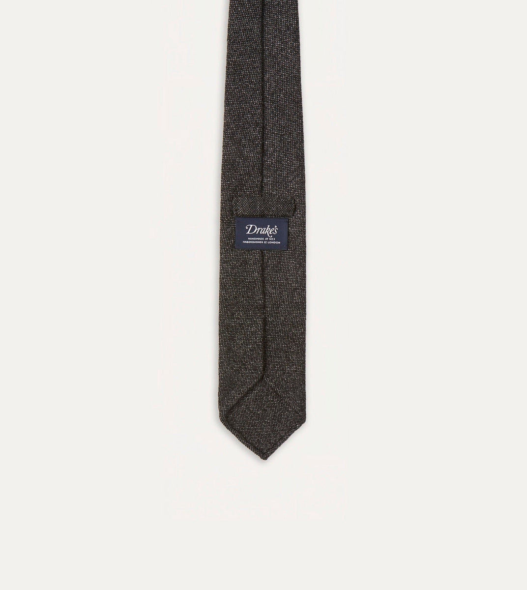 Black Pure Cashmere Solid Hand Rolled Tie – Drakes