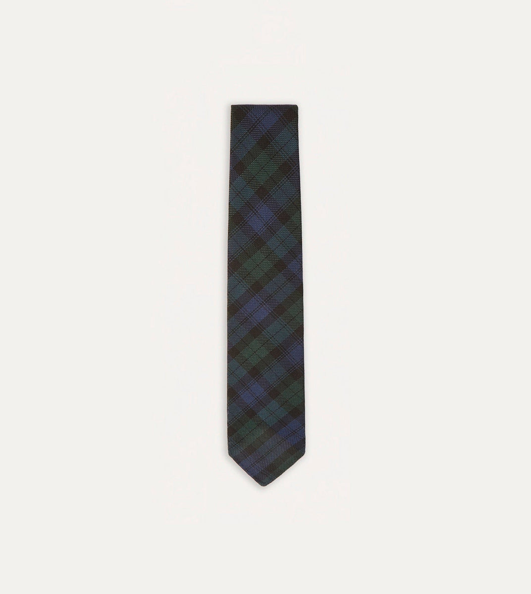 Blackwatch Fine Woven Grenadine Silk Hand Rolled Tie – Drakes