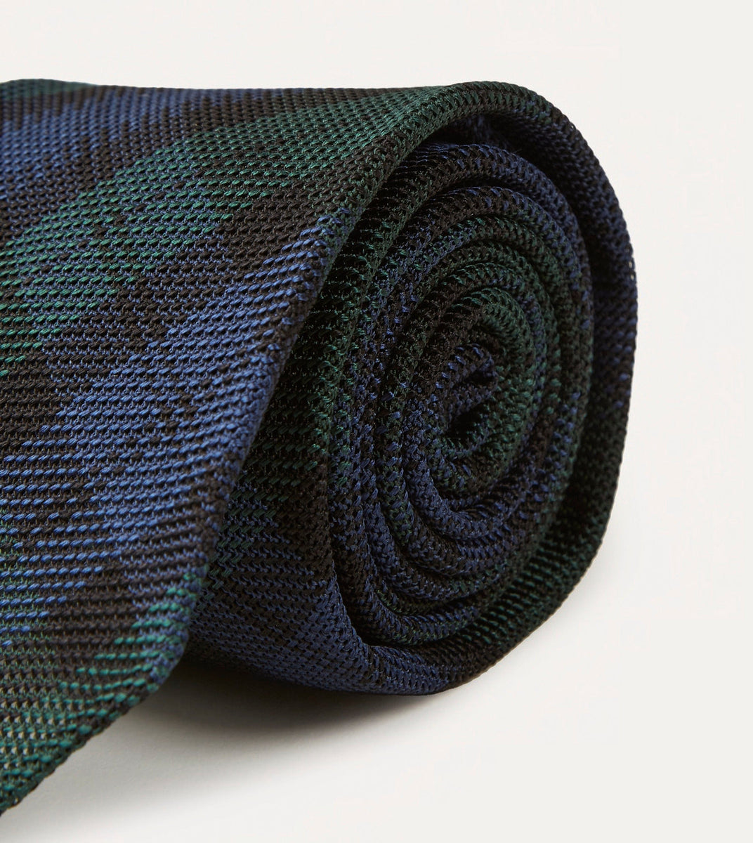 Blackwatch Fine Woven Grenadine Silk Hand Rolled Tie – Drakes