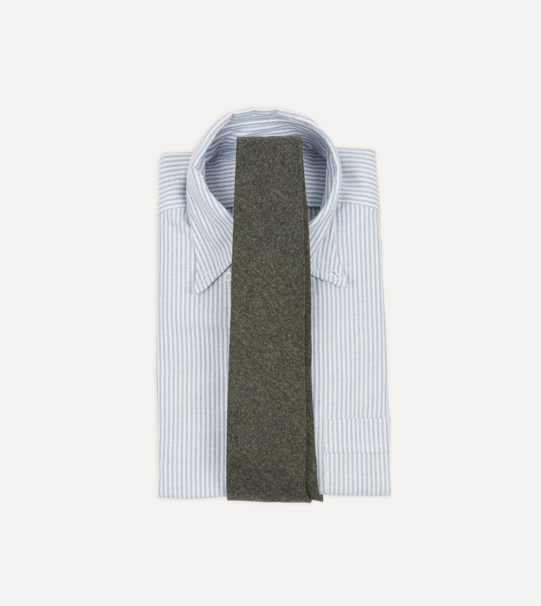 Grey Brushed Solid Hand Rolled Wool Tie – Drakes
