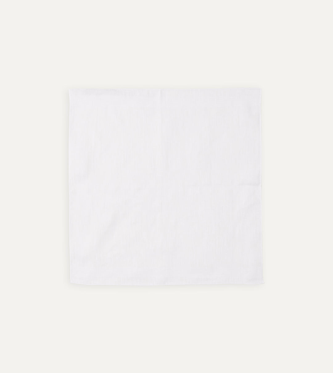 White Linen Pocket Square – Drakes