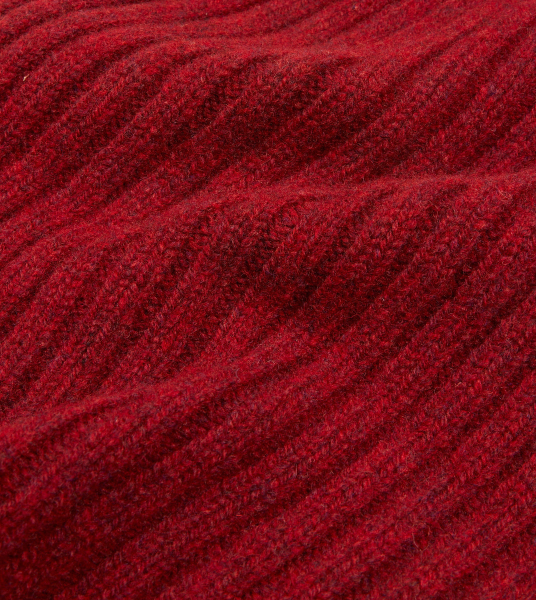 Red Lambswool Ribbed Knit Cap – Drakes