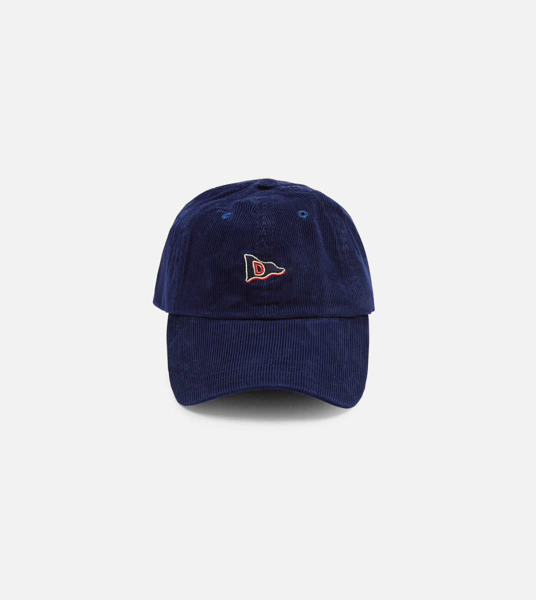 Navy 'D' Flag Emblem Cotton Corduroy Baseball Cap – Drakes