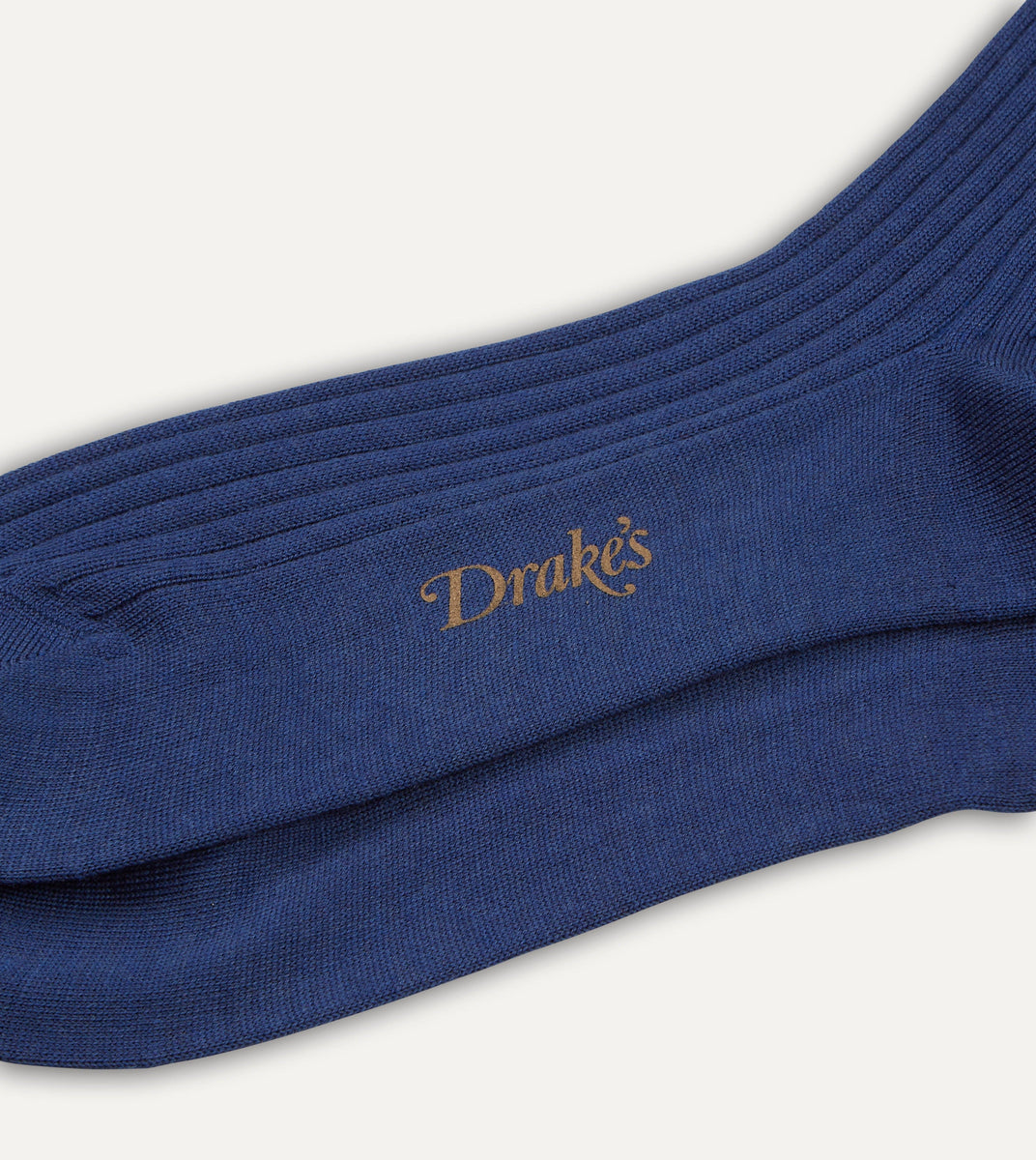 Blue Wool Over-the-Calf Socks – Drakes