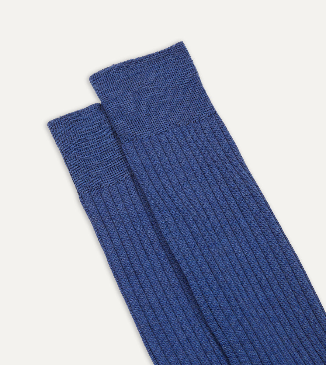 Blue Wool Mid-Calf Socks – Drakes