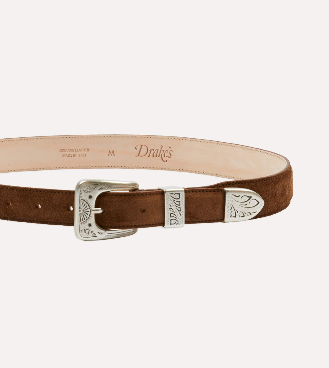 Light Brown Suede Western Belt – Drakes
