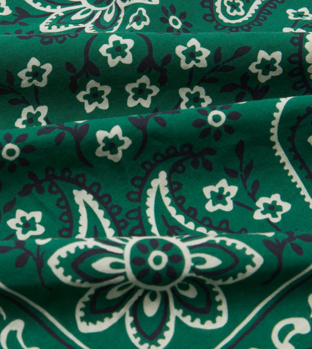 Green Paisley Print Cotton Bandana – Drakes